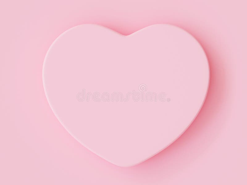 3d Minimal Blank Heart-shaped Box. Valentine S Message Box with Copy ...