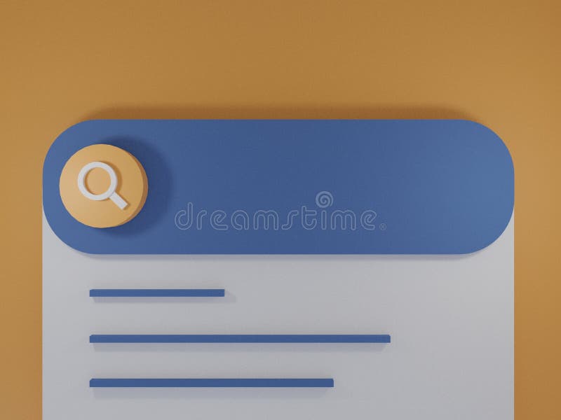 3d Minimal Blank Search Bar on Brown Background Stock Image - Image of ...