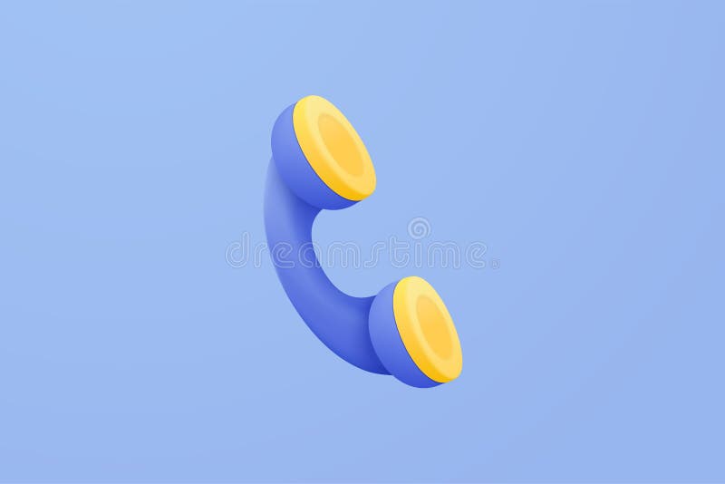 3d Minimal Call Phone and Bubble Talk on Blue Background. Talking with ...