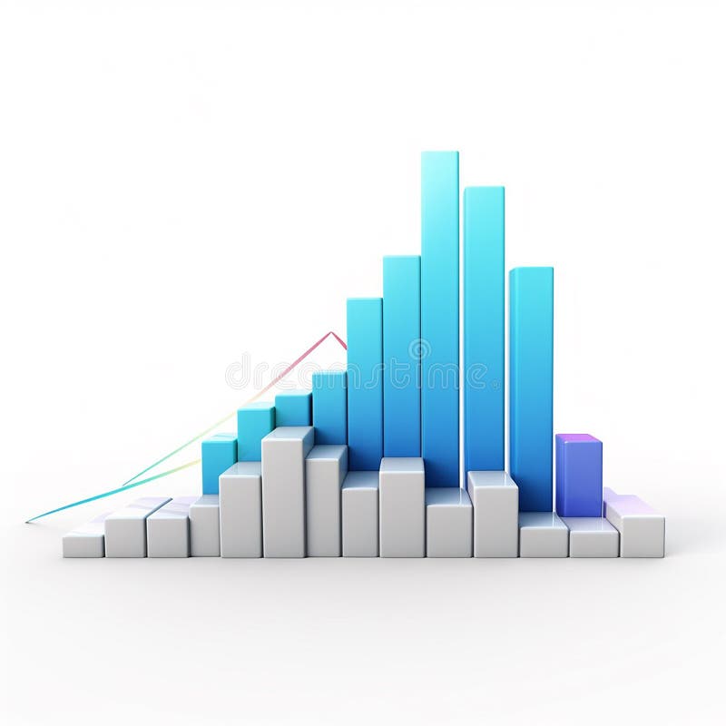 3D Minimal Data Analysis Icon Stock Illustration - Illustration of ...