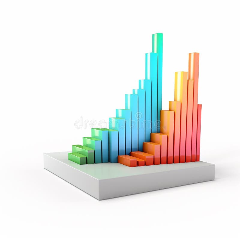 3D Minimal Data Analysis Icon Stock Illustration - Illustration of ...