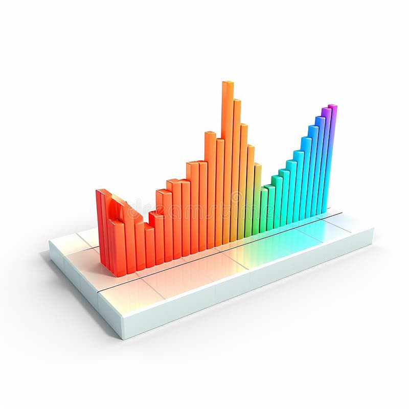 3D Minimal Data Analysis Icon Stock Illustration - Illustration of ...