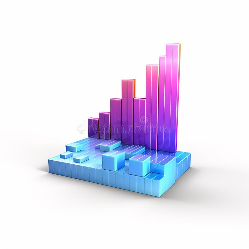 3D Minimal Data Analysis Icon Stock Illustration - Illustration of ...