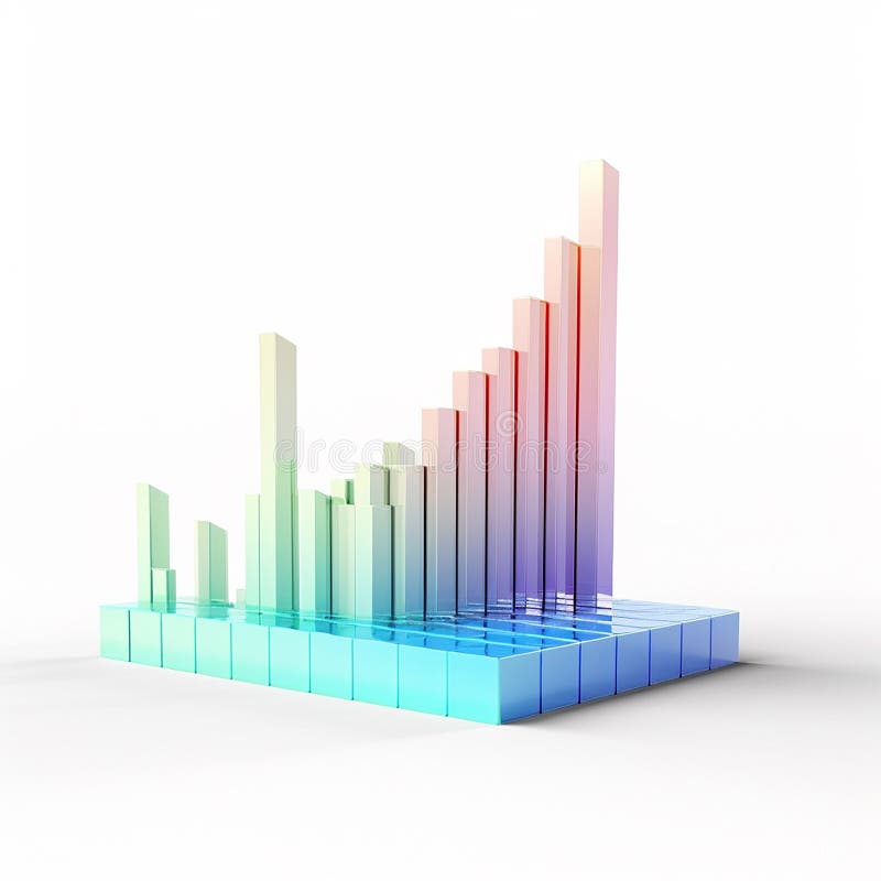 3D Minimal Data Analysis Icon Stock Illustration - Illustration of ...