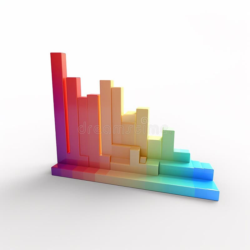 3D Minimal Data Analysis Icon Stock Illustration - Illustration of ...