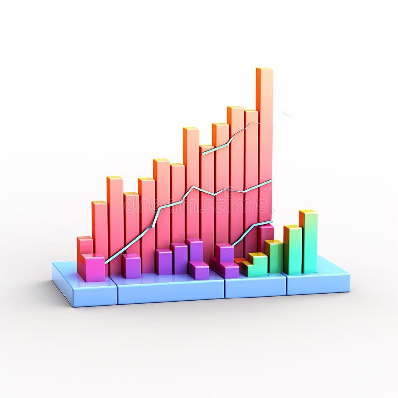 3D Minimal Data Analysis Icon Stock Illustration - Illustration of ...