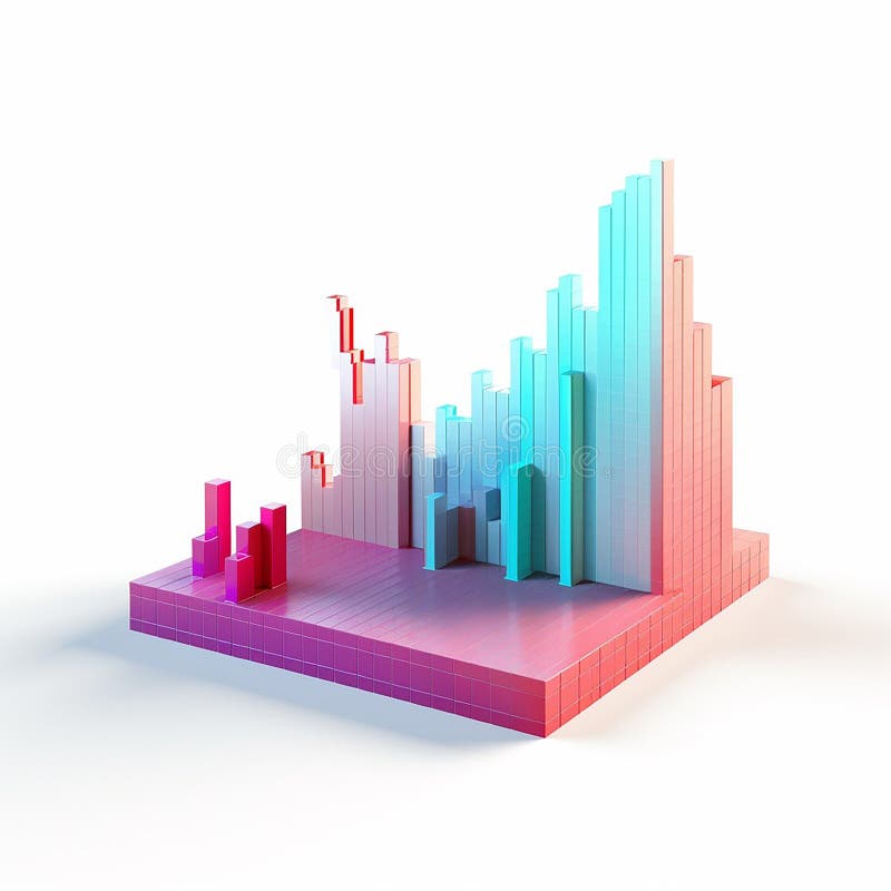 3D Minimal Data Analysis Icon Stock Illustration - Illustration of icon ...