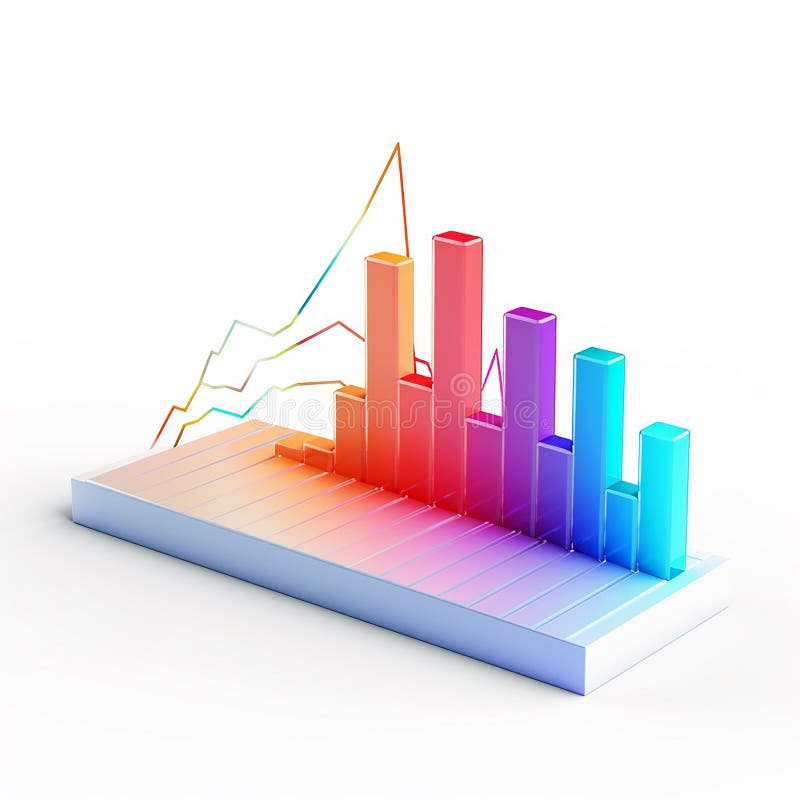 3D Minimal Data Analysis Icon Stock Illustration - Illustration of ...