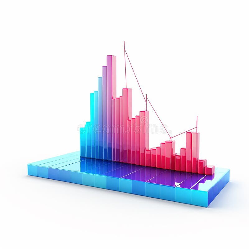 3D Minimal Data Analysis Icon Stock Illustration - Illustration of ...