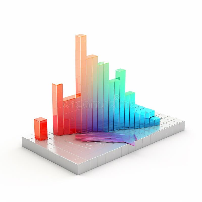 3D Minimal Data Analysis Icon Stock Illustration - Illustration of ...