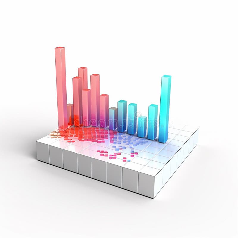 3D Minimal Data Analysis Icon Stock Illustration - Illustration of ...