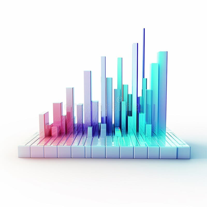 3D Minimal Data Analysis Icon Stock Illustration - Illustration of ...