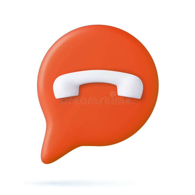 3d Minimal Decline the Phone Icon Stock Vector - Illustration of button ...