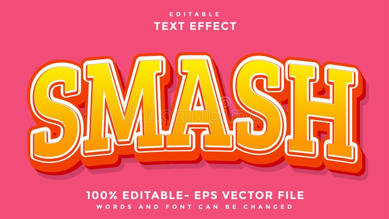 3d Minimal Gradient Smash Editable Text Effect Design Template, Effect ...