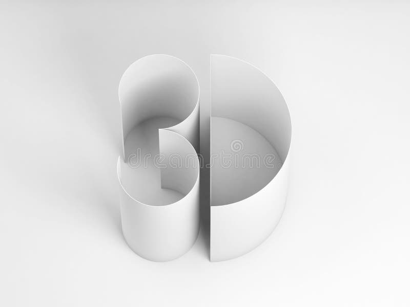 3D Minimal Installation, Digital Text Stock Illustration - Illustration ...