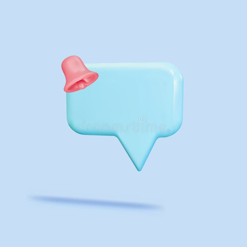 3D Pink Email Icon with Megaphone, Unread Mail Logo. Vector ...
