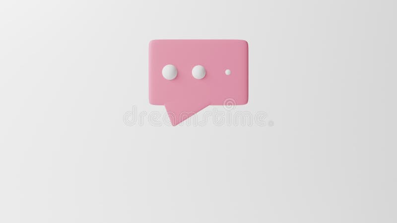 3D Pink Chat Bubble Animated Video with Green Screen Color Background ...