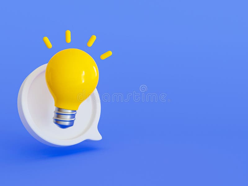 3d Minimal Spark Creative Ideas. Innovative and Creative Icon. Spark ...