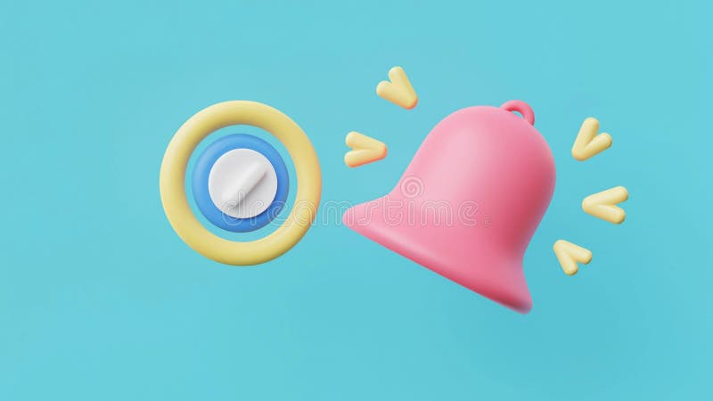 3d Minimal Turn-on Notification Concept. New Update Reminder. New ...