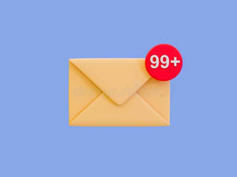 Unread Messages Notification Banner Illustration. Social Media UI ...