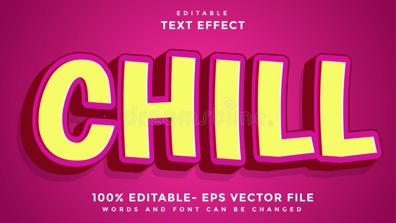 3d Minimal Chill Editable Text Effect Design Template, Effect Saved in ...
