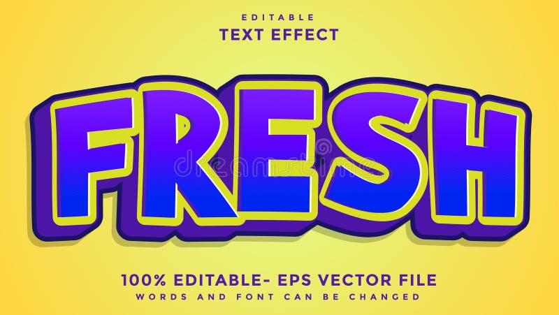 3d Minimal Word Fresh Editable Text Effect Design Template, Effect ...