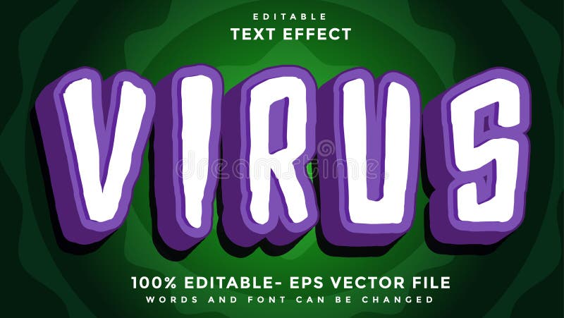 3d Minimal Virus Editable Text Effect Design, Effect Saved in Graphic ...