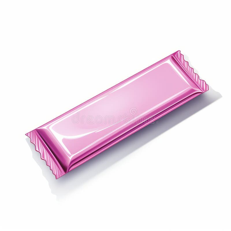 Minimalist Candy Wrapper Illustration on White Background Stock ...