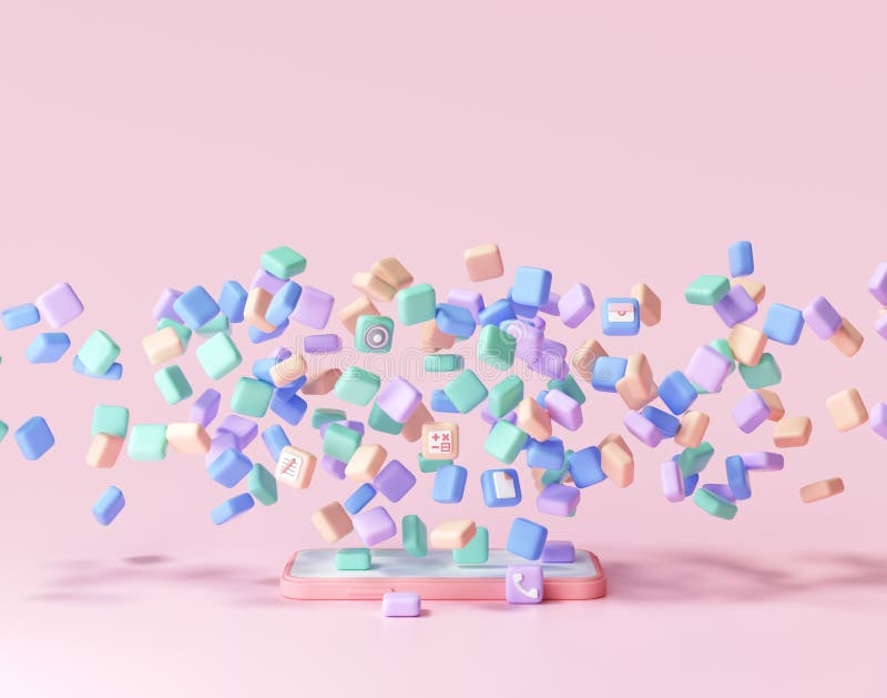 3D Mobile Application Development Concept. Floating Applications To the ... 3D Mobile Application Development Concept. Floating Applications To the ...