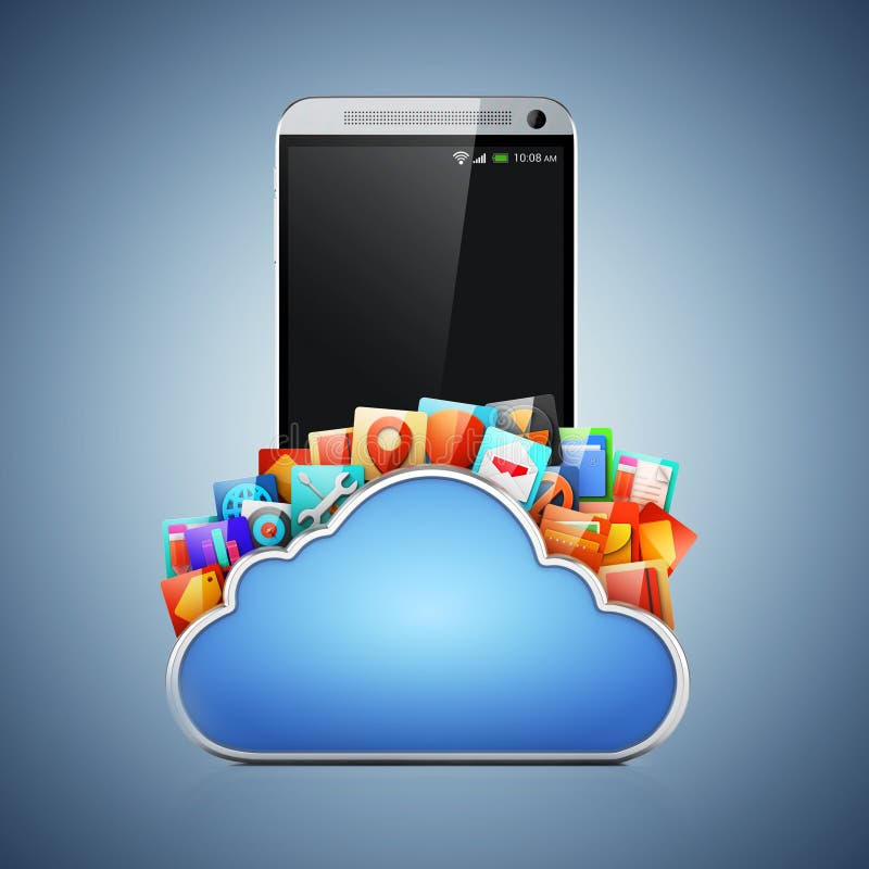 Cloud Apps stock vector. Illustration of telecommunication - 30865057
