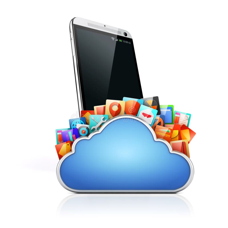 Cloud Apps stock vector. Illustration of telecommunication - 30865057