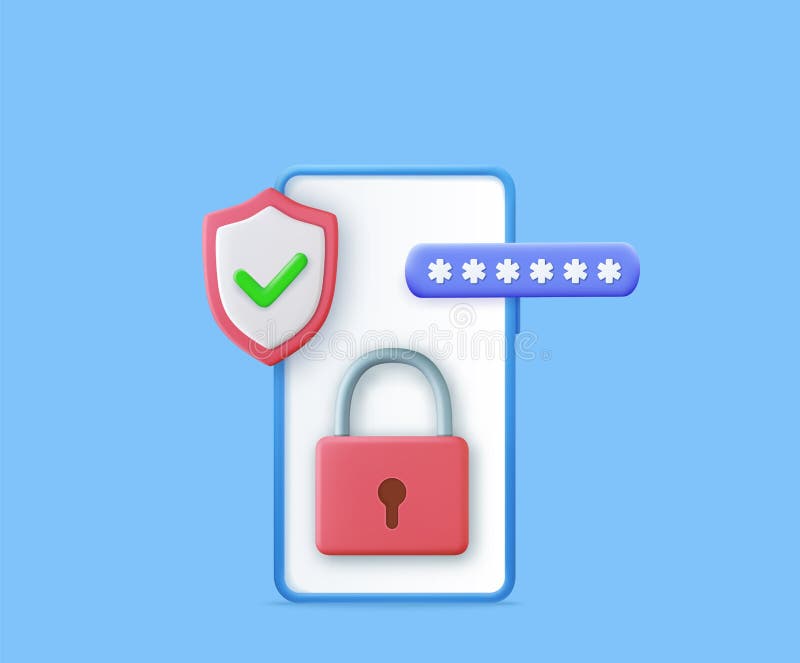 3d Mobile Phone Protection System. Stock Vector - Illustration of ...