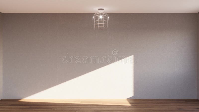 3D Mock Up Empty Clear Room Minimalism Style Sun Beam Up and Down 3d ...