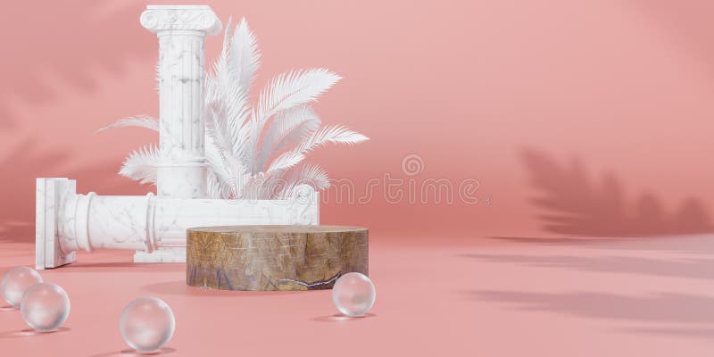 3d Mock Up, Tree and Product Presentation. 3D Rendering Stock ...