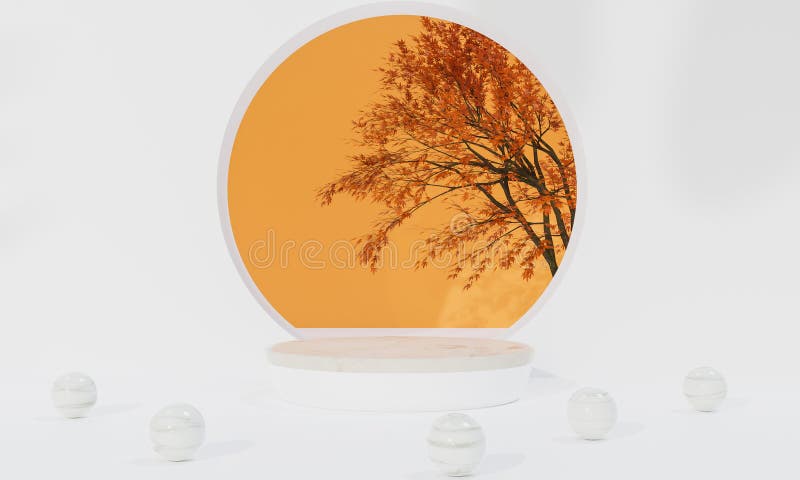 3d Mock Up, Tree and Product Presentation. 3D Rendering Stock ...