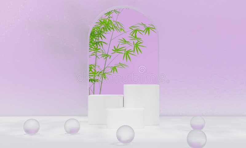 3d Mock Up, Tree and Product Presentation. 3D Rendering Stock ...