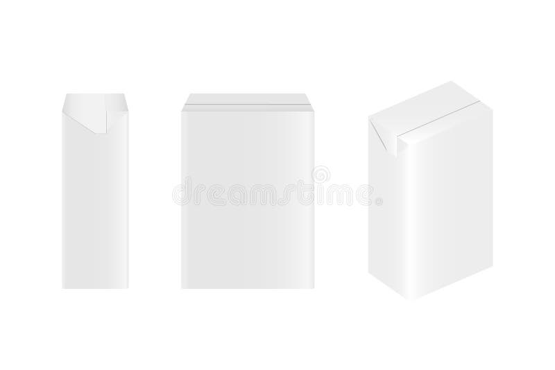 3d Mockup Realistic Milk, Juice or Liquid Carton Packaging Stock Vector ...