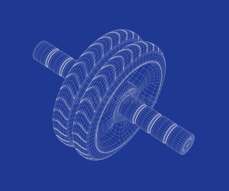 3D Model of Ab Roller Wheel Stock Illustration - Illustration of ...