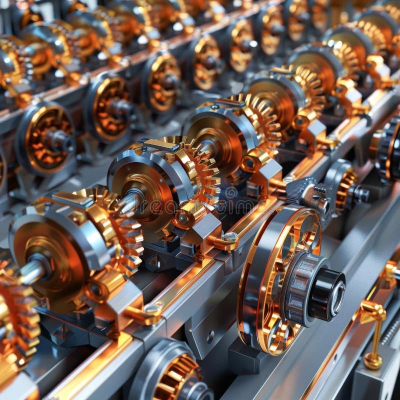 3D Model Abstract Art of Abstract Assembly Line of Interlocking ...