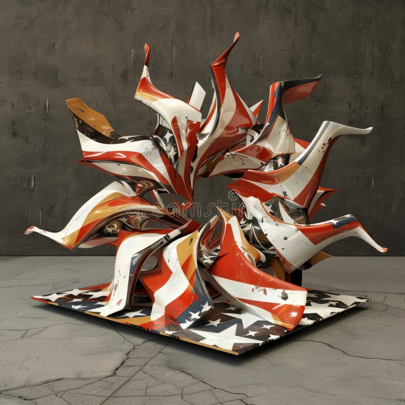 3D Model Abstract Art of Commemorative Freedom Abstract Sculpture ...