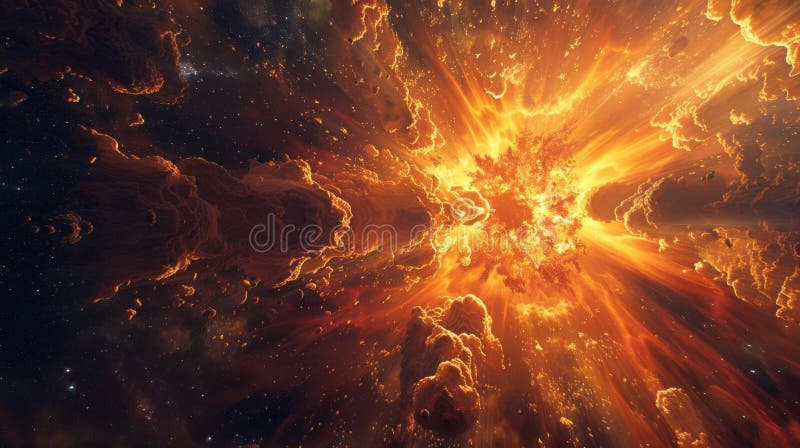 3D Model Abstract Art of Cosmic Abstract Art Depicting an Exploding ...