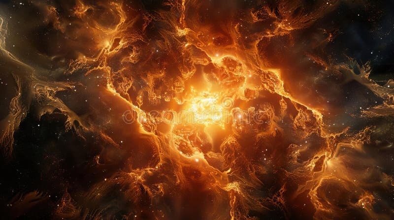 3D Model Abstract Art of Cosmic Abstract Art Depicting an Exploding ...