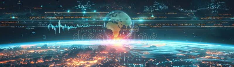 3D Model Abstract Art of Cuttingedge Holographic Abstract Global ...