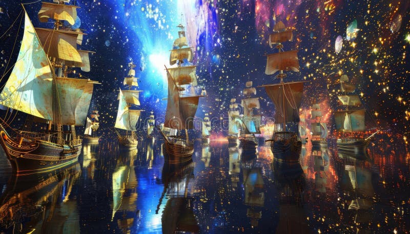 3D Model Abstract Art of Deep Space Exploratory Abstract Celestial ...