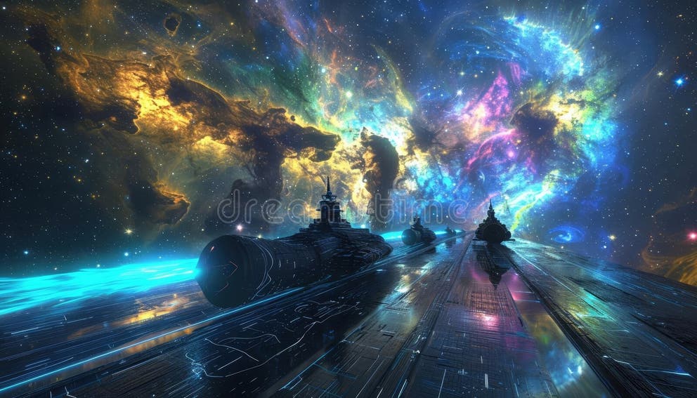 3D Model Abstract Art of Deep Space Exploratory Abstract Celestial ...