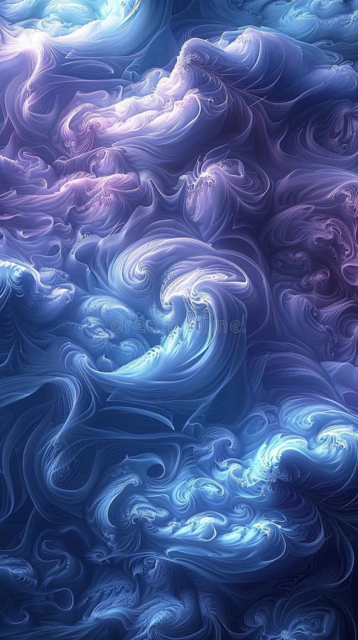 3D Model Abstract Art of Dynamic Abstract Depiction of Swirling Weather ...