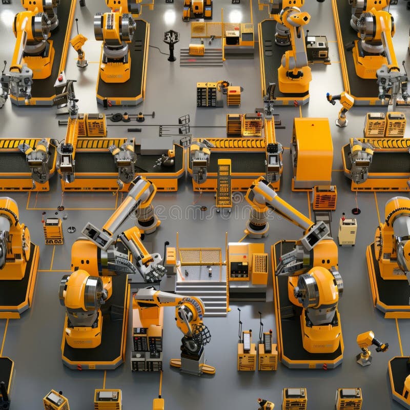 3D Model Abstract Art of Flawless Orchestrated Abstract Industrial ...