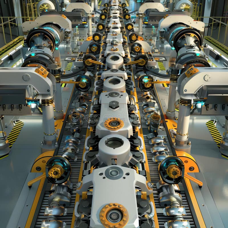 3D Model Abstract Art of Flawless Orchestrated Abstract Industrial ...