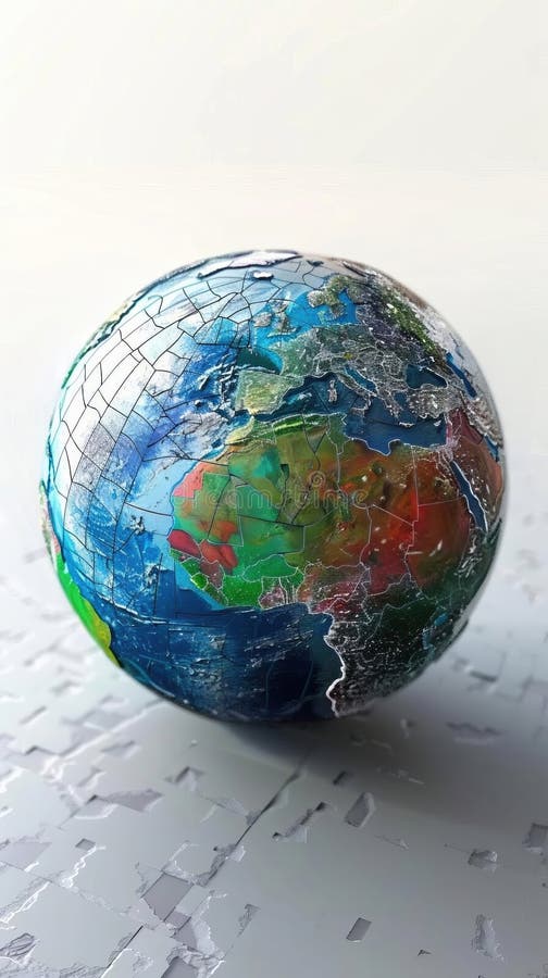 3D Model Abstract Art of Abstract Global Weather Visualization Sphere ...