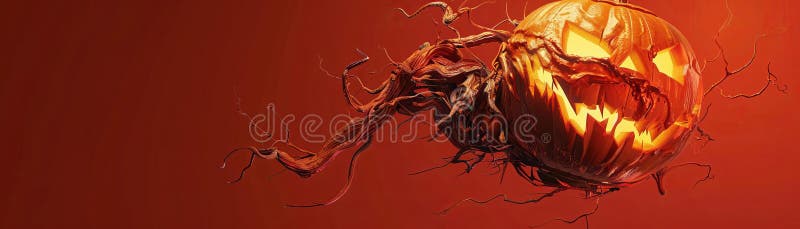 3D Model Abstract Art of Grotesque Twisting Abstract Jackolantern ...
